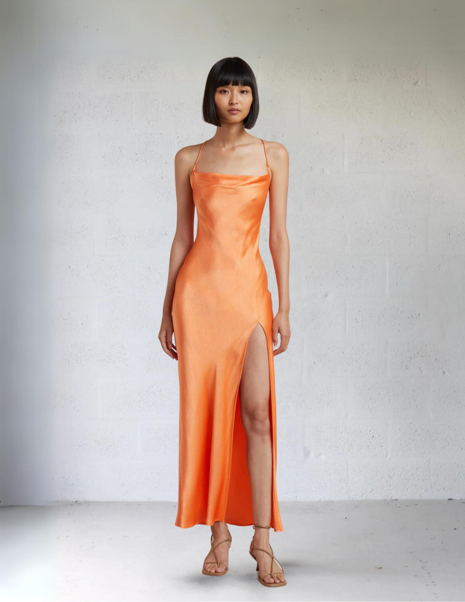 Annika Cowl Maxi Dress - Sorbet – Theme Dresser